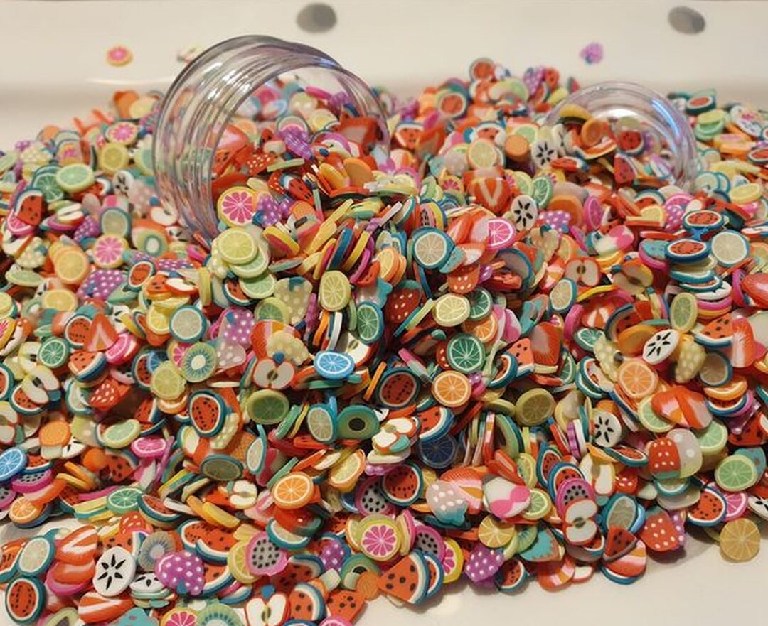 Fruit Frenzy Mixed Fruit Polymer Clay Sprinkle Mix, Fake Sprinkles ...