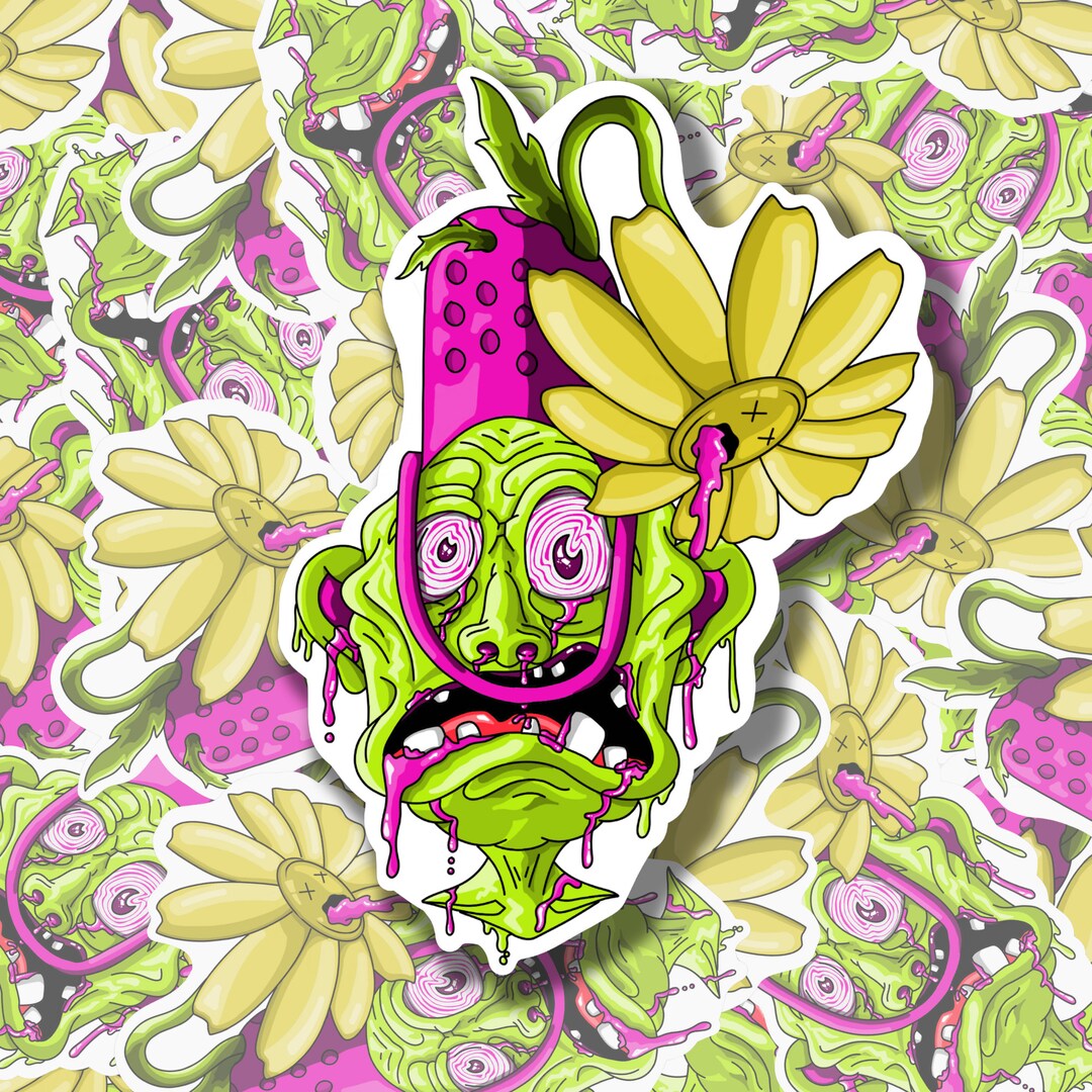 Crock Head Zombie & Sickly Sunny Sticker: Weird Laptop Stickers - Etsy UK