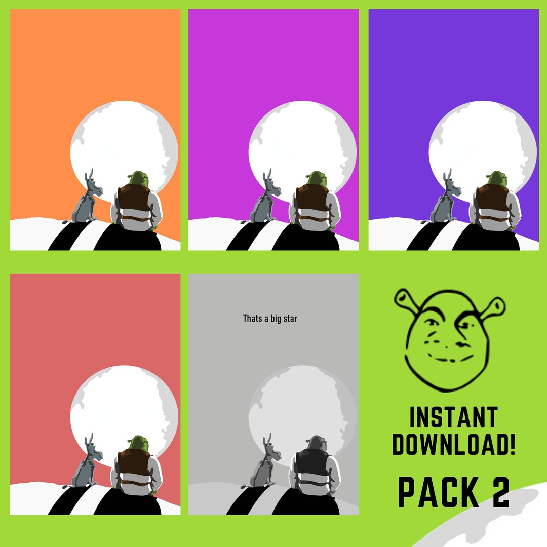 Shrek Digital Download colour Pack 2 PNG Art for Kids - Etsy Australia