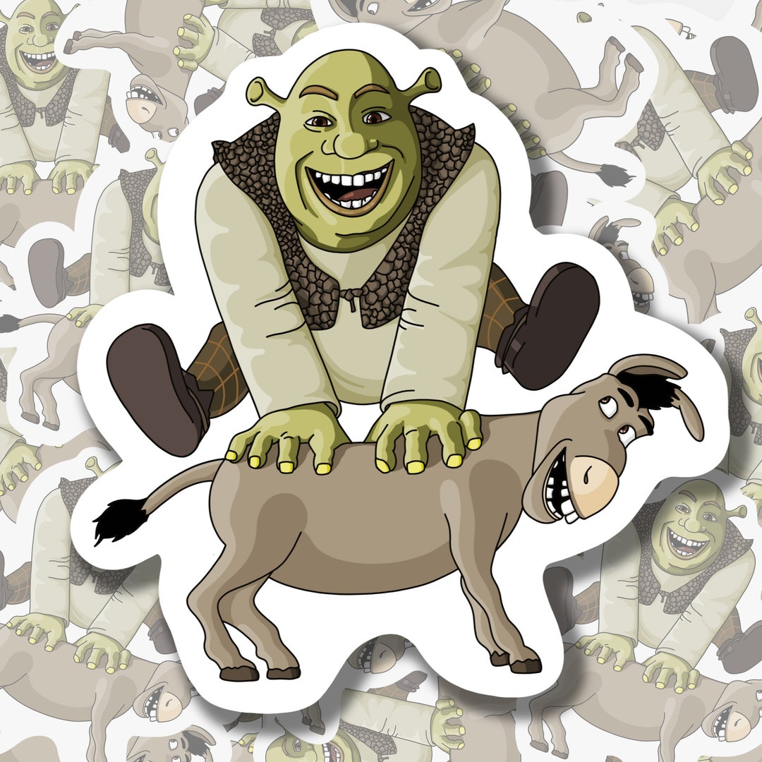 Shrek Inspired Sticker, Die Cut Decal, Hand-drawn Sticker, Fan Art ...