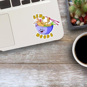 Send Noods Sticker, Anime Food Stickers Vinyl Cute Stickers, Ramen ...