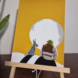 Shrek Inspired Art Print 8x12 A4 Shrek, Shrek All Art, Simple Prints ...
