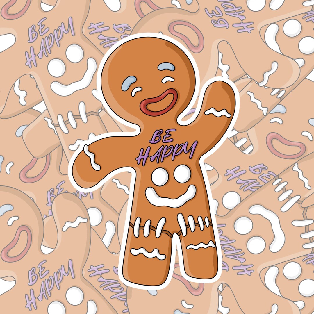 Gingy, Shrek Inspired Sticker, Die Cut Decal, Hand-drawn Sticker, Fan ...