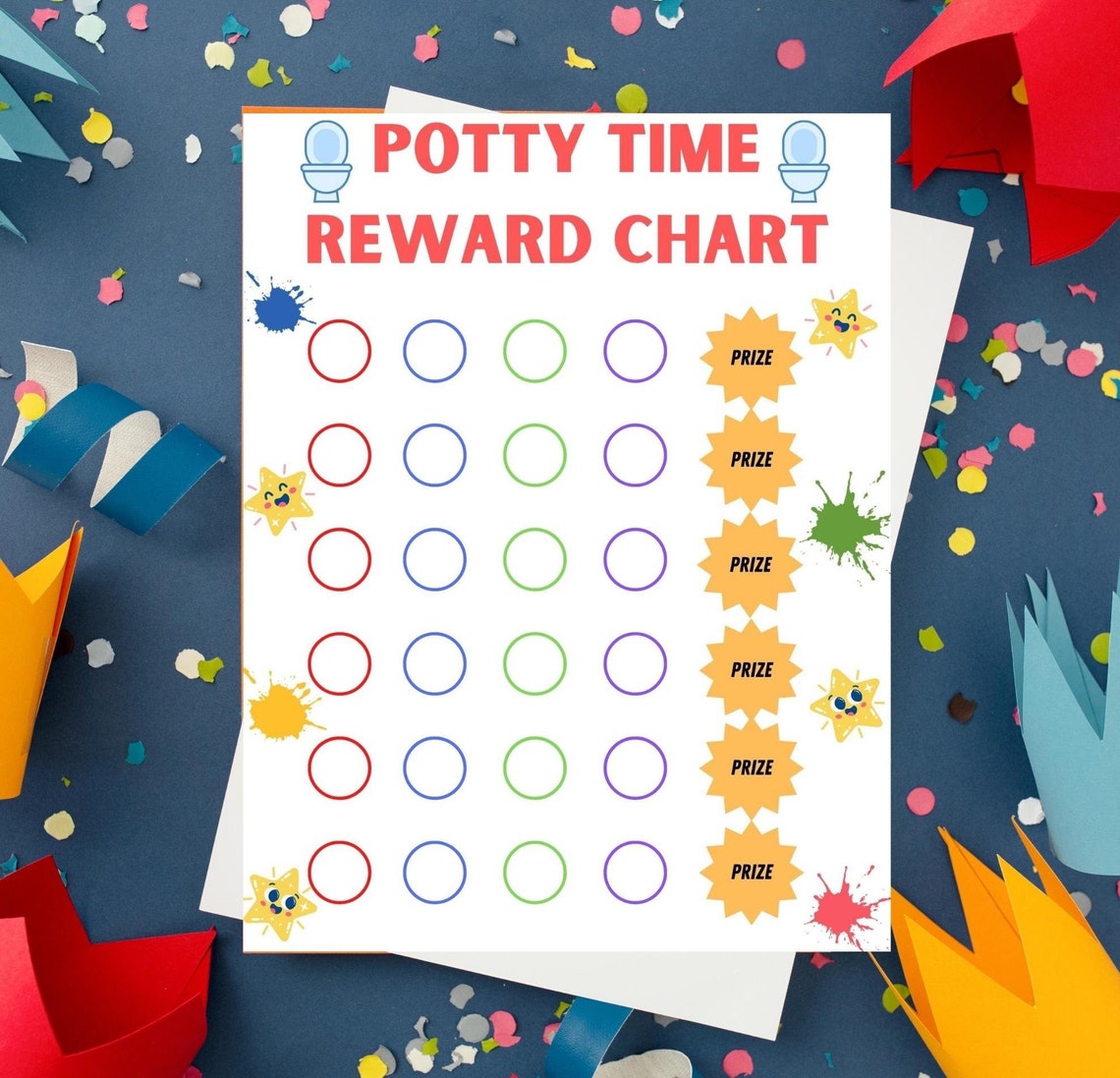 Potty Chart Potty Training Rewards Chart Printable Potty - Etsy