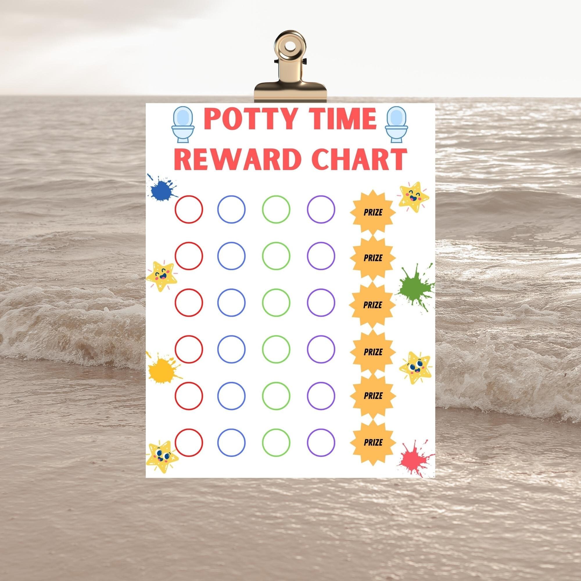 Potty Chart, Potty Training Rewards Chart, Printable Potty Training ...