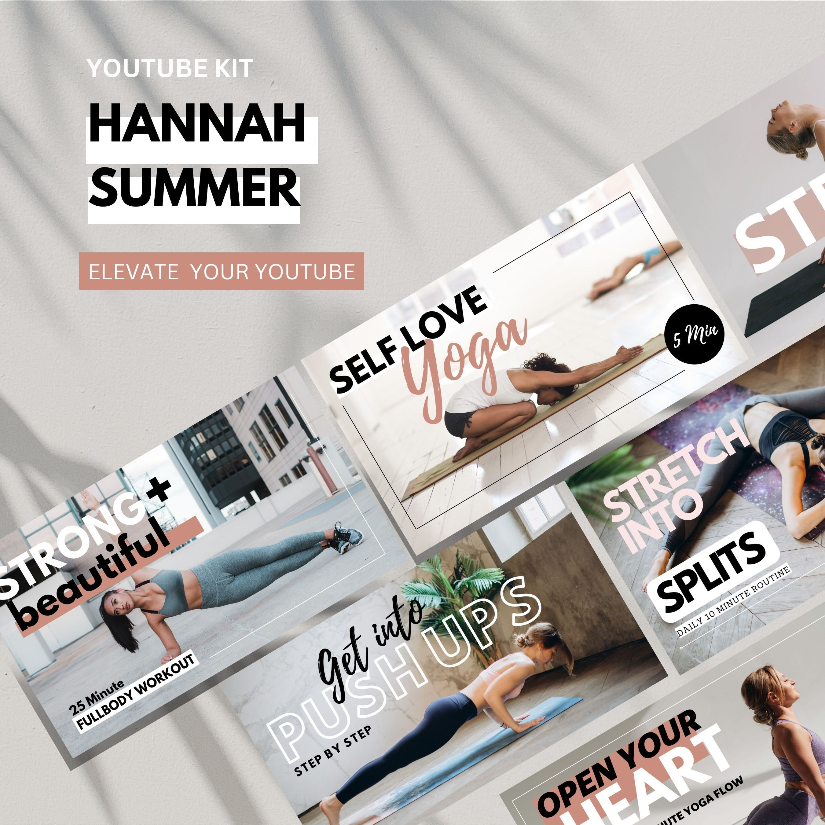 Youtube Branding Kit 12 Thumbnails Banners & Outro L Fully Editable ...