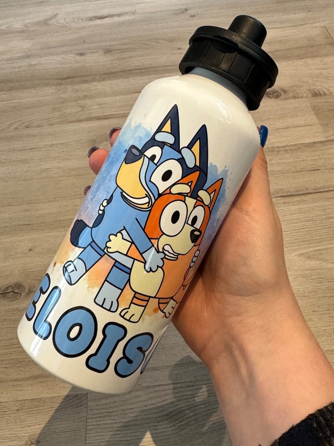 Kids Bluey Water Bottle Personalised School Supplies Metal Water Bottle ...