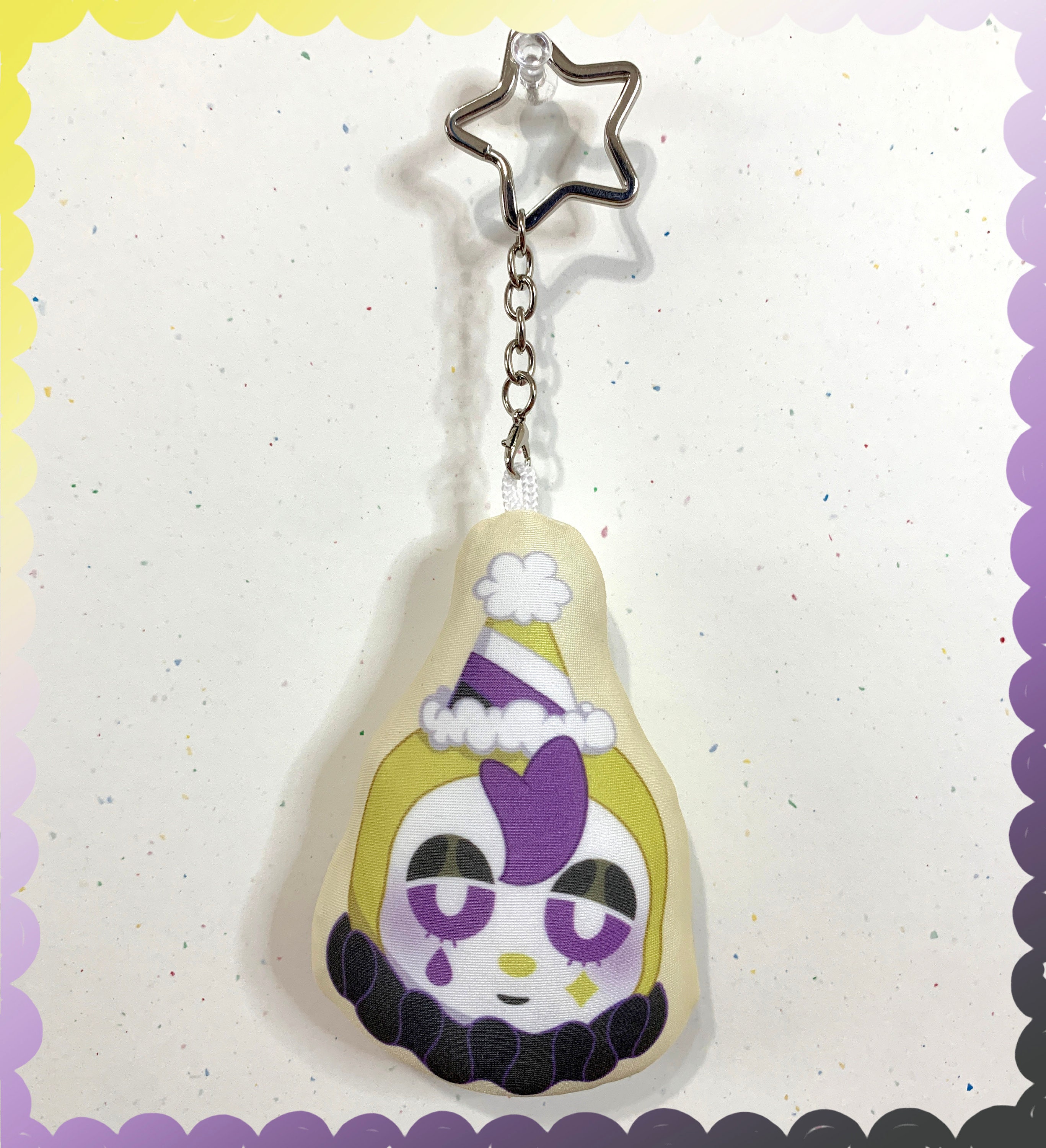 Non-binary Clown 4 Pillow Keychain - Etsy