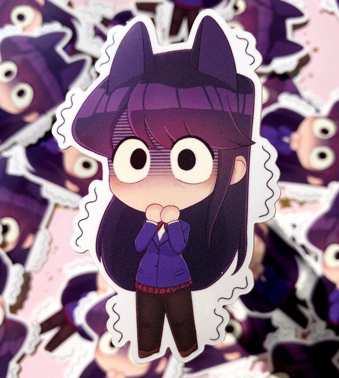 Scared Cat Komi: Komi Can't Communicate 3" Vinyl Sticker - Etsy