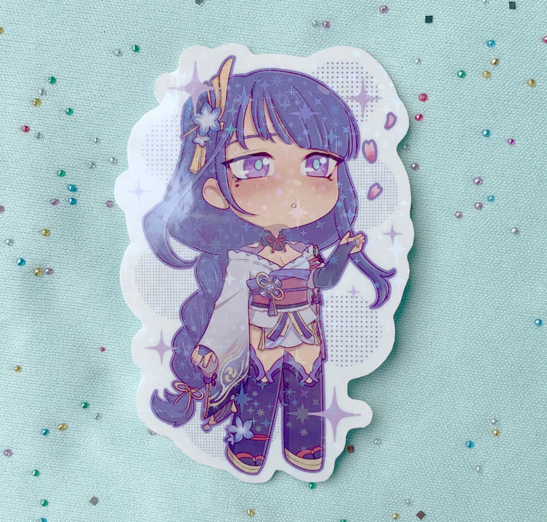 Raiden Shogun Genshin Impact 3 Vinyl Sticker - Etsy