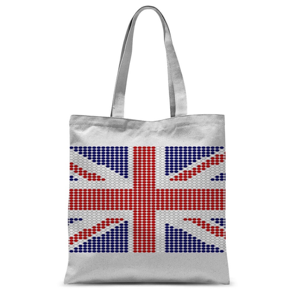 Union Jack Dotted Classic Sublimation Tote Shopping Bag - Etsy