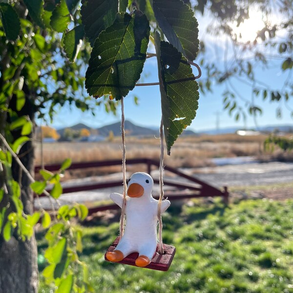 Duck on Swing - Etsy