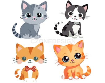 Cats for Clip Art, Cute Cats, Kids Art, Crafts, Scrapbooking, Personal ...