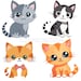 Cat Clip Art, Cute Cats, Kids Art, Stickers, Crafts, Cards, Papercraft ...