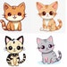 Cat Clip Art, Cute Cats, Kids Art, Stickers, Crafts, Cards, Papercraft ...
