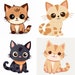 Cat Clip Art, Cute Cats, Kids Art, Stickers, Crafts, Cards, Papercraft ...