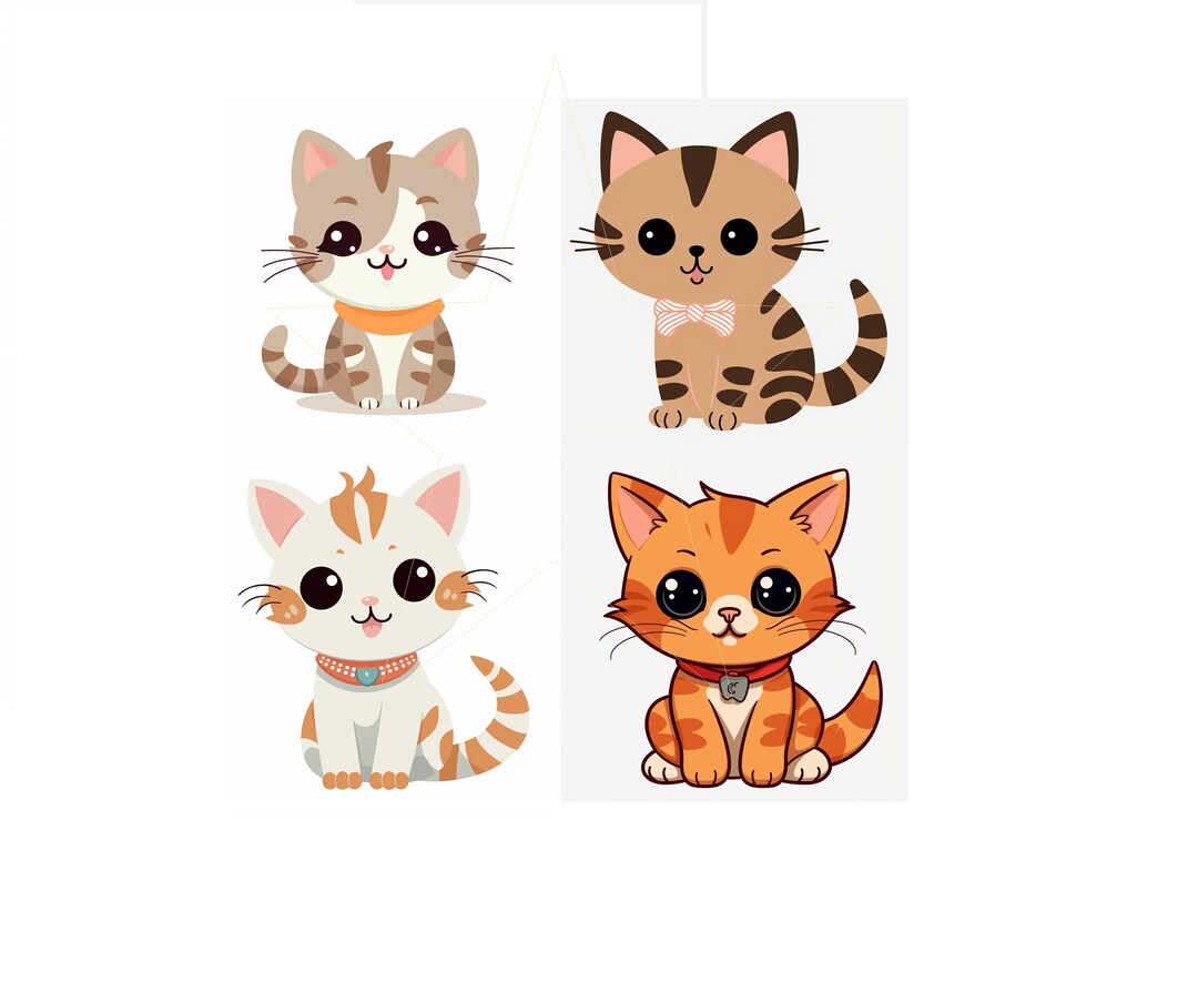 Cat Clip Art, Cute Cats, Kids Art, Stickers, Crafts, Cards, Papercraft ...