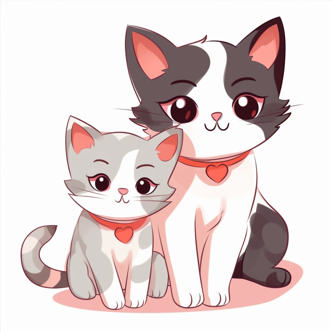 Cat and Kitten Clip Art, Cute Cats and Kittens, Kids Art, Stickers ...