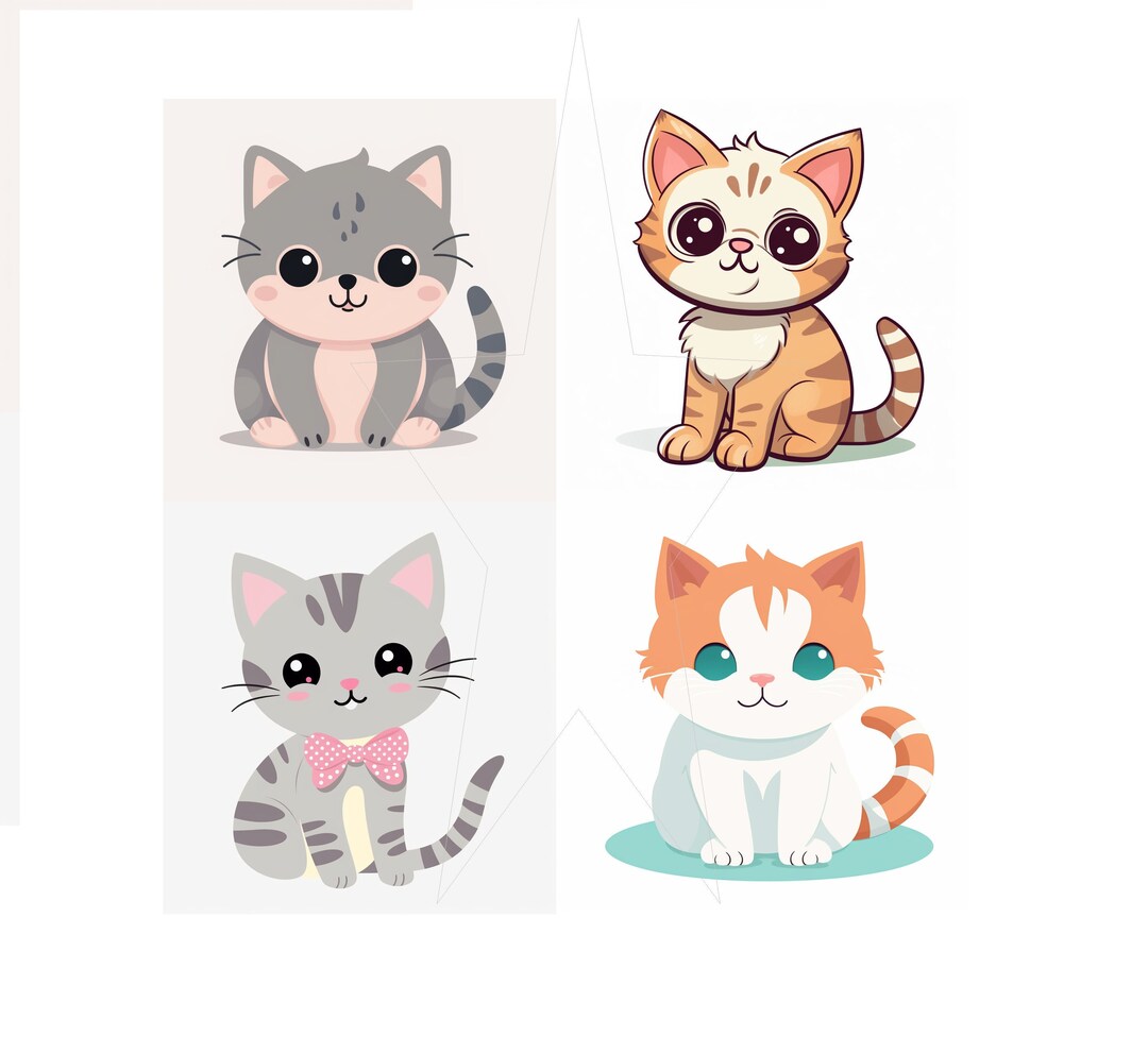 Cat Clip Art, Cute Cats, Kids Art, Stickers, Crafts, Cards, Papercraft ...