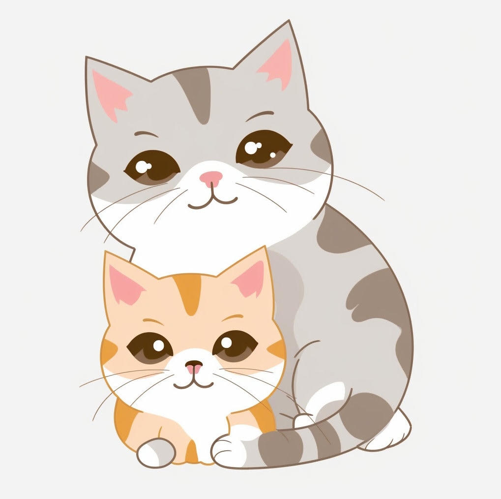 Cat and Kitten Clip Art, Cute Cats and Kittens, Kids Art, Stickers ...