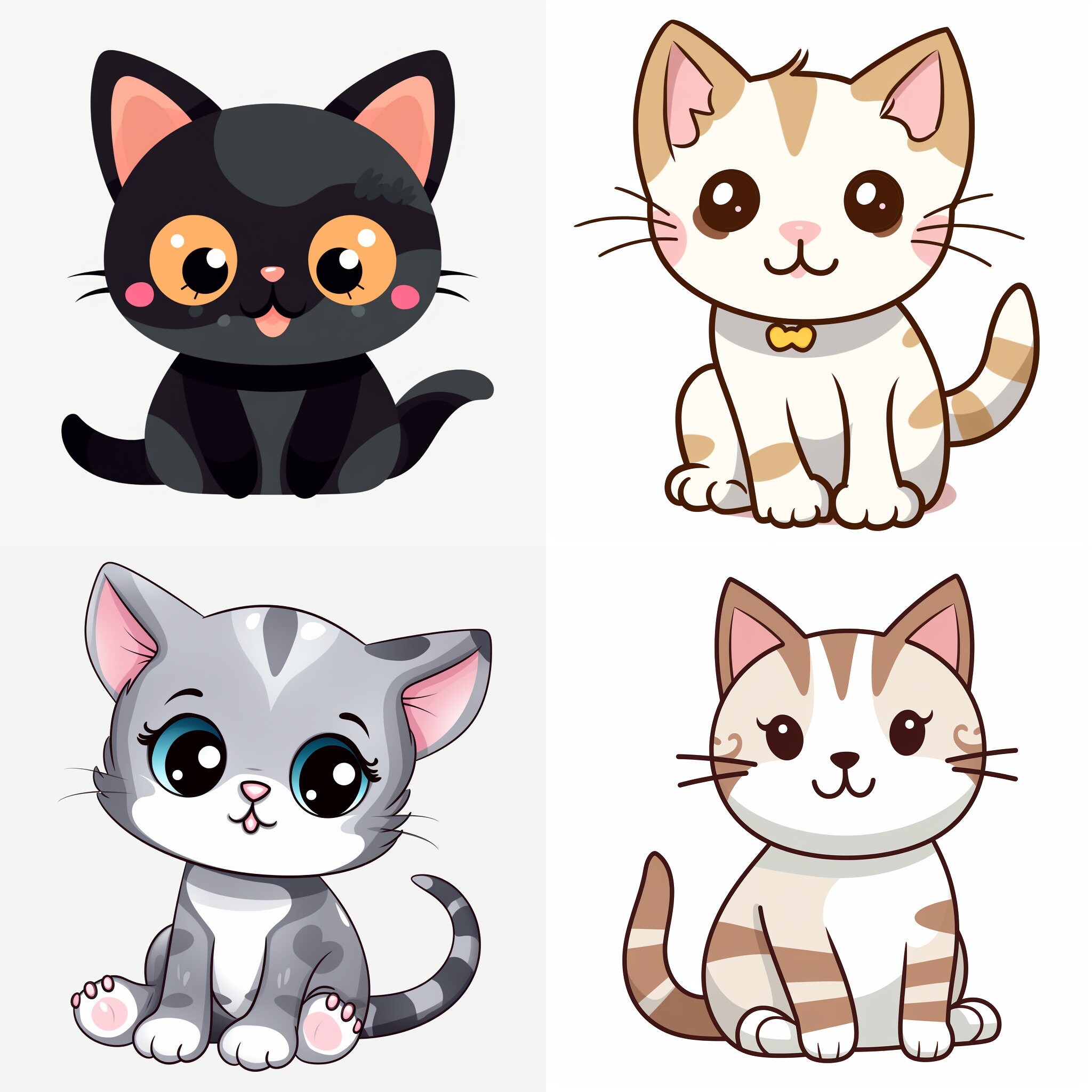 Cat Clip Art, Cute Cats, Kids Art, Stickers, Crafts, Cards, Papercraft ...