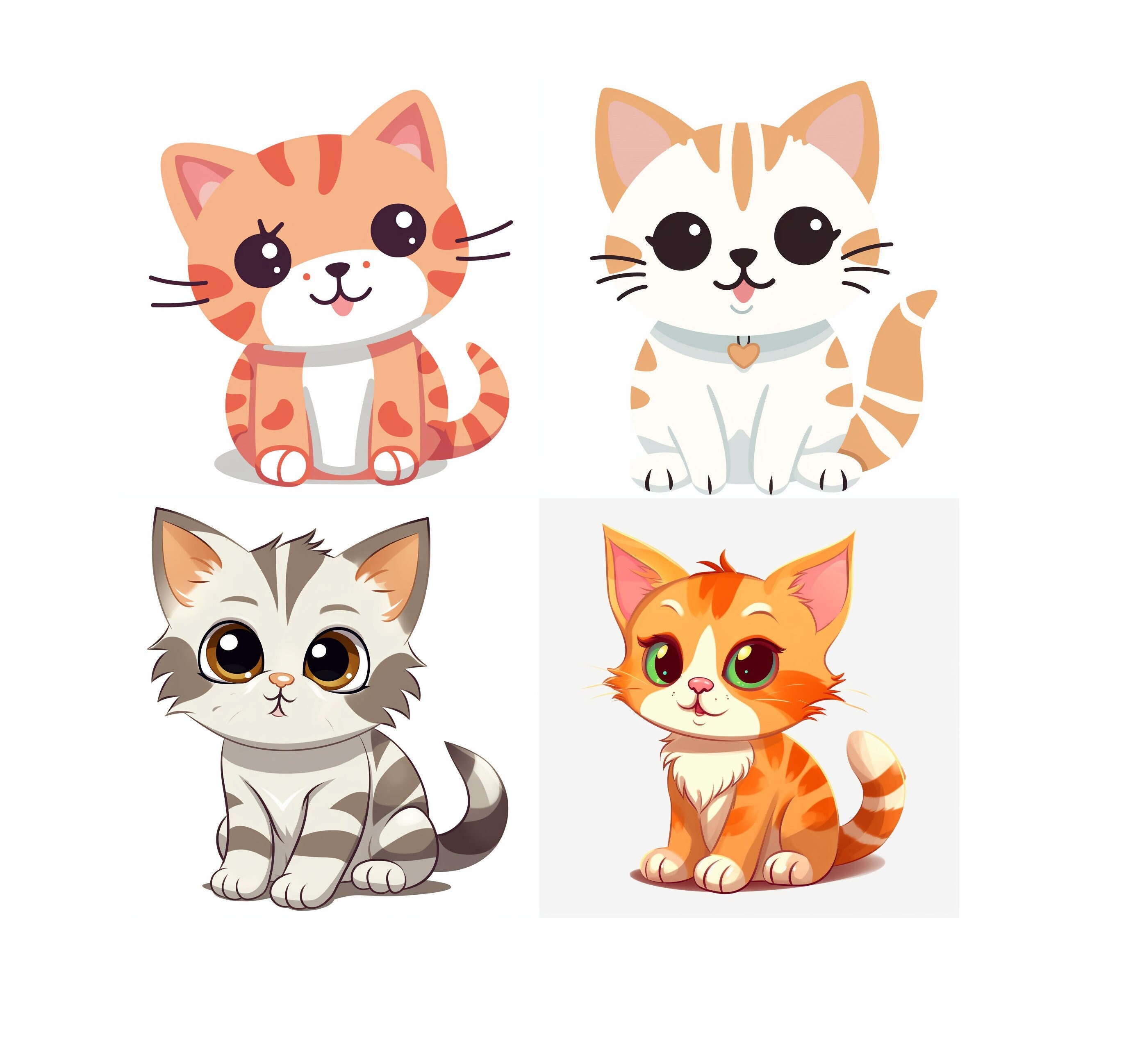 Cat Clip Art, Cute Cats, Kids Art, Stickers, Crafts, Cards, Papercraft ...
