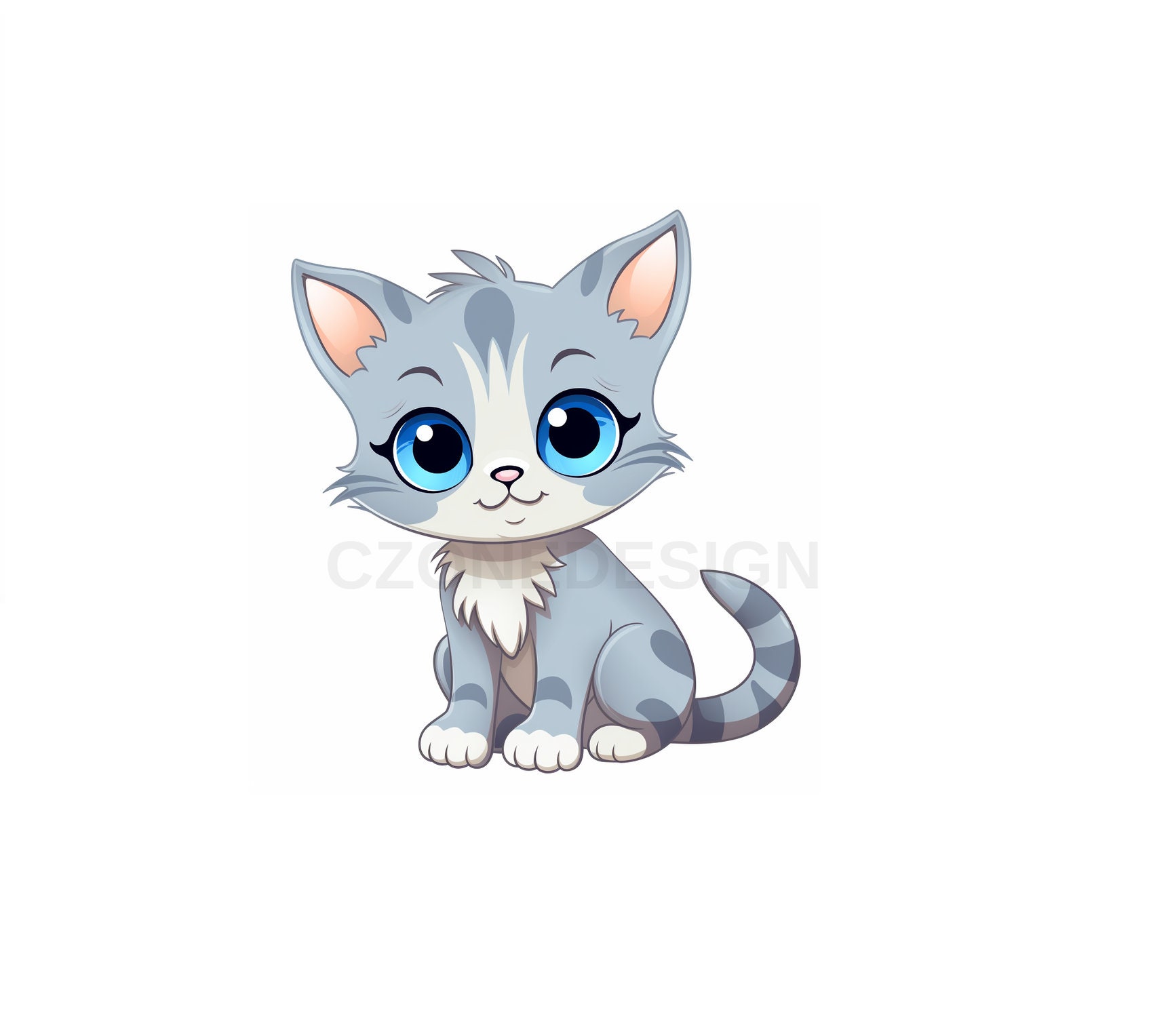 Cat Clip Art, Cute Cats, Kids Art, Stickers, Crafts, Cards, Papercraft ...