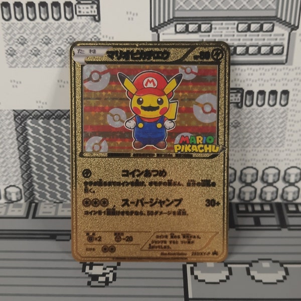 Gold Pikachu Card - Etsy