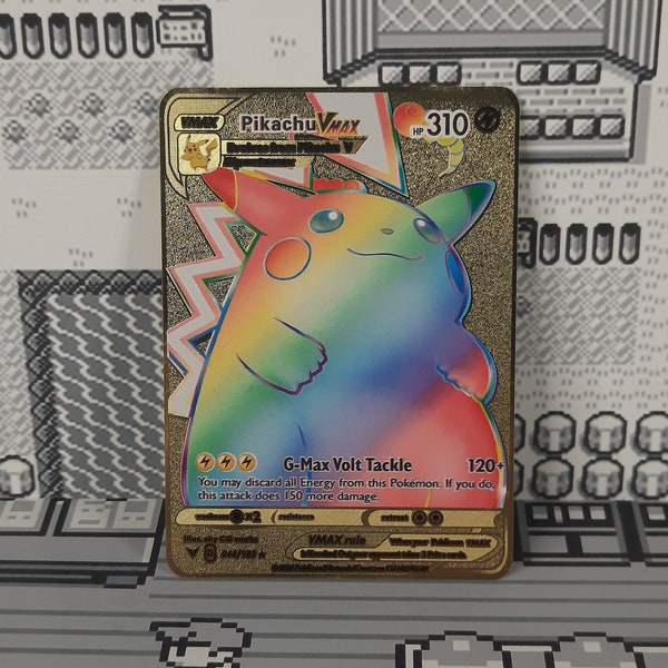 Pikachu Vmax Rainbow - Etsy