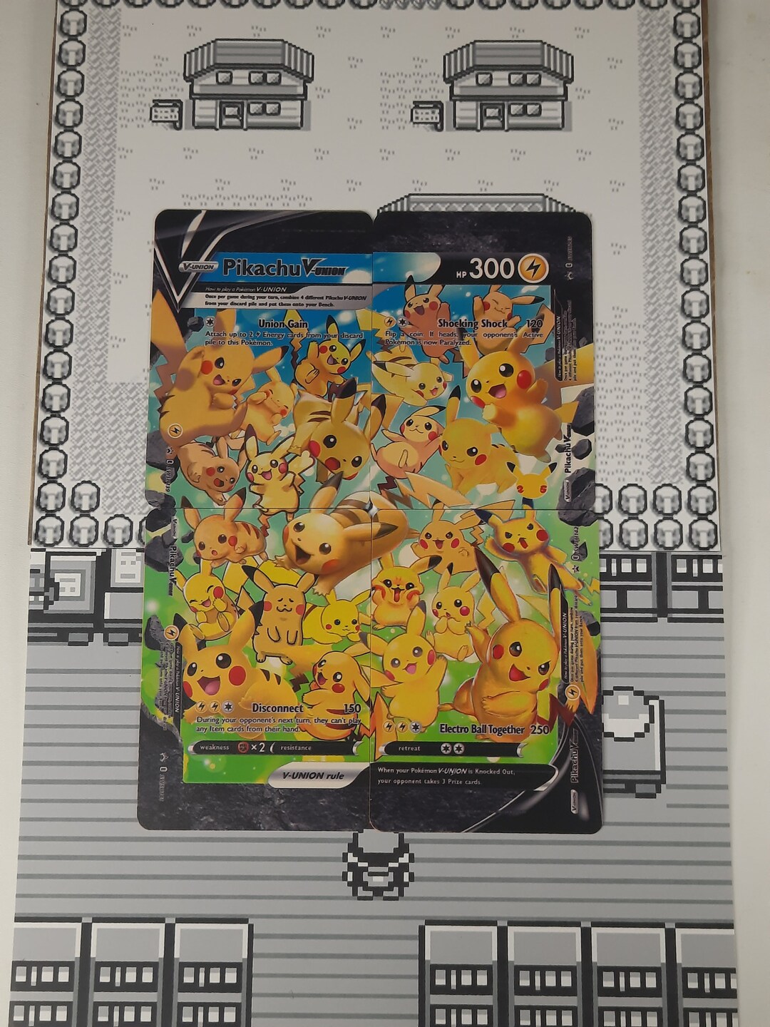 Pikachu V-union SWSH139 Set of 4 Gold Metal Pokemon Card - Etsy