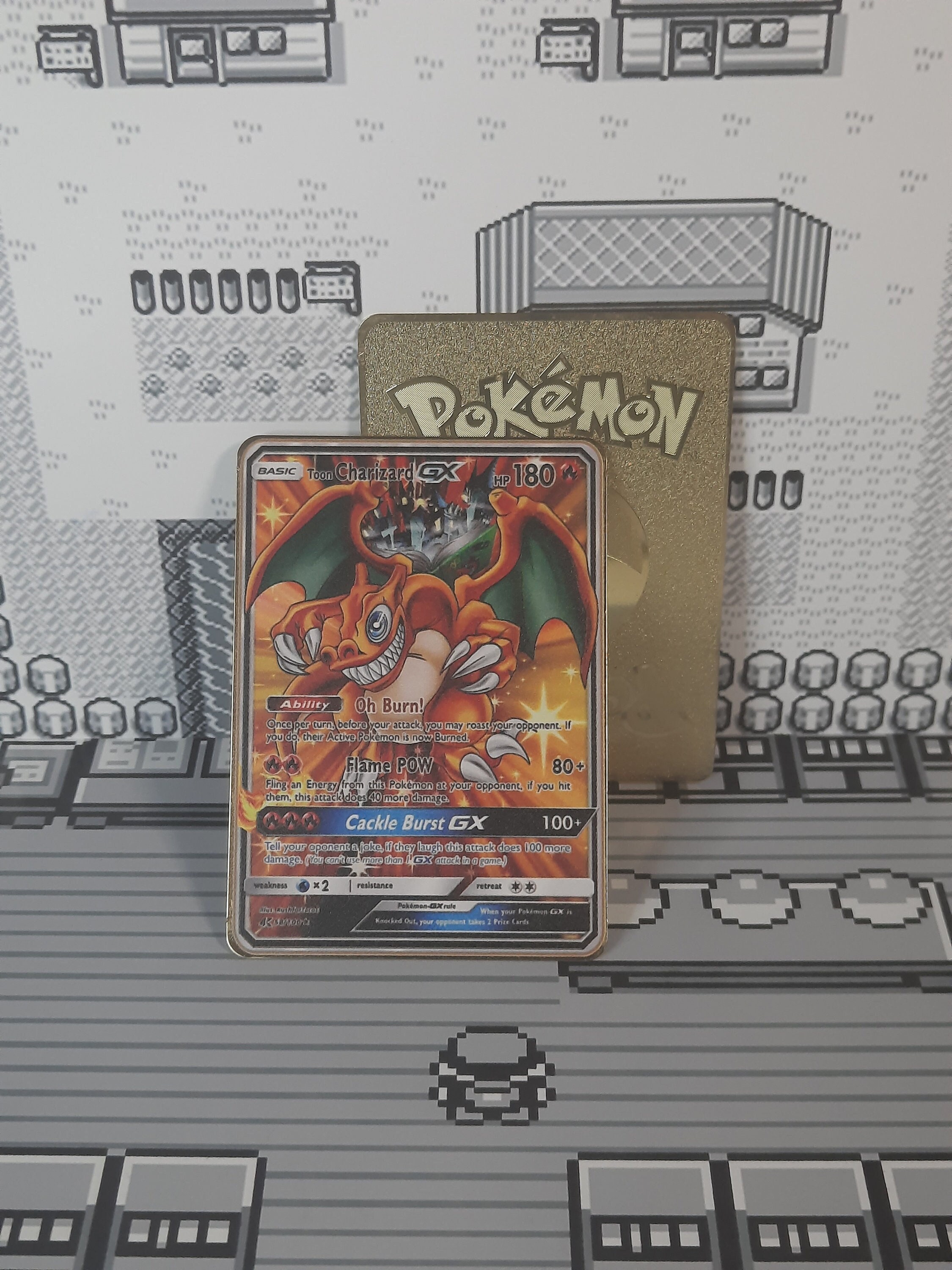 Toon Charizard GX Gold Metal Konami Yugioh Pokemon Card - Etsy
