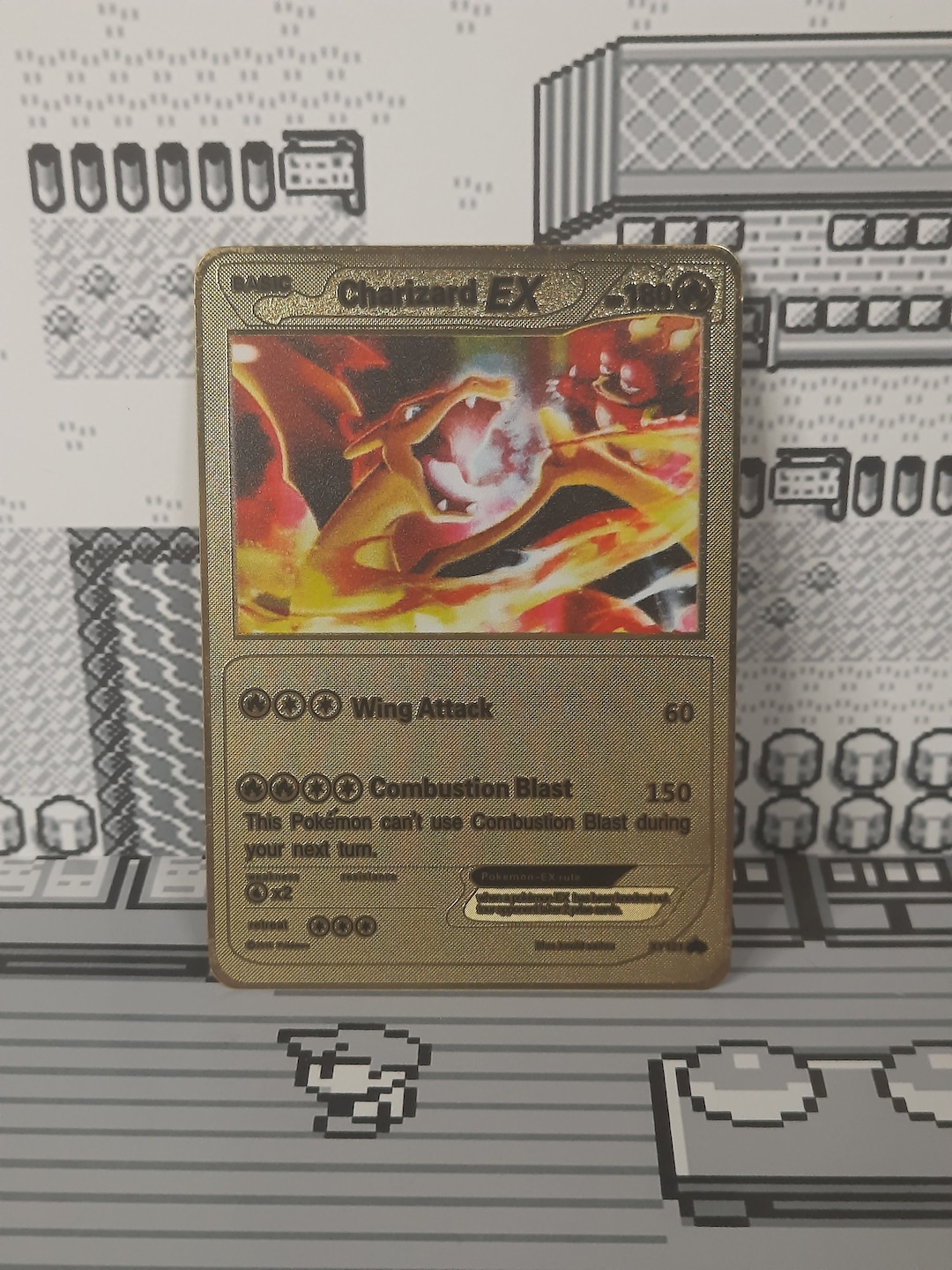 Charizard EX XY121 Gold Metal Pokemon Card - Etsy