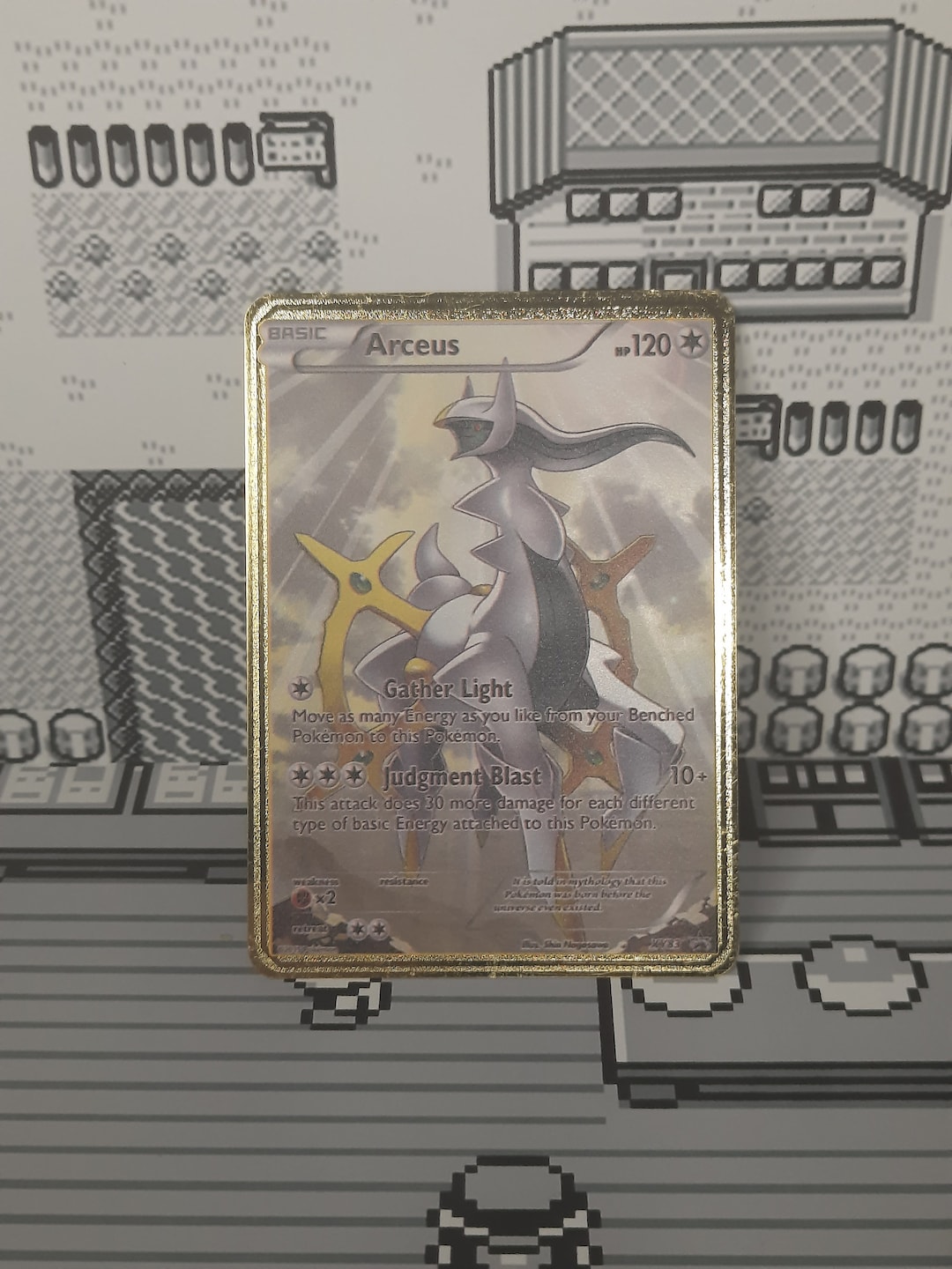 Arceus Full Art Style 2 XY83 Gold Metal Pokemon Card - Etsy