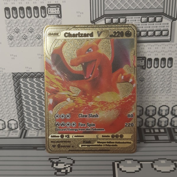Charizard V Gold Card - Etsy