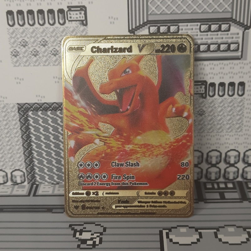 Charizard Vmax Gold - Etsy