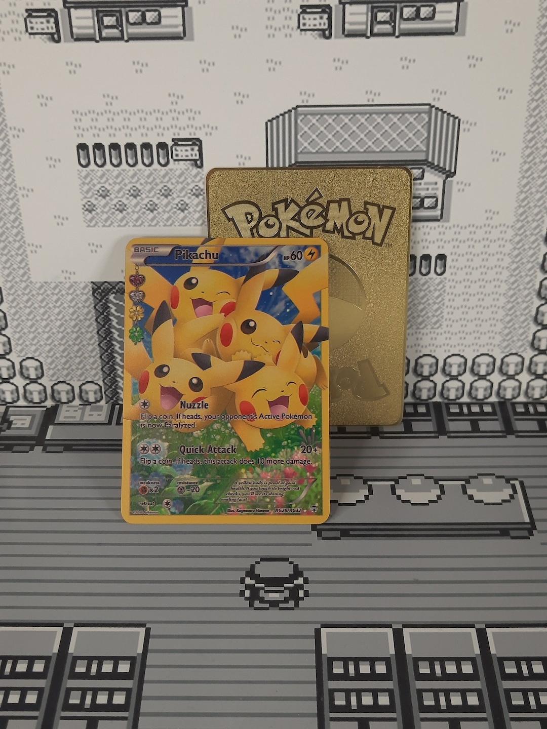 Pikachu Radiant Collection Full Art Gold Metal Pokemon Card - Etsy