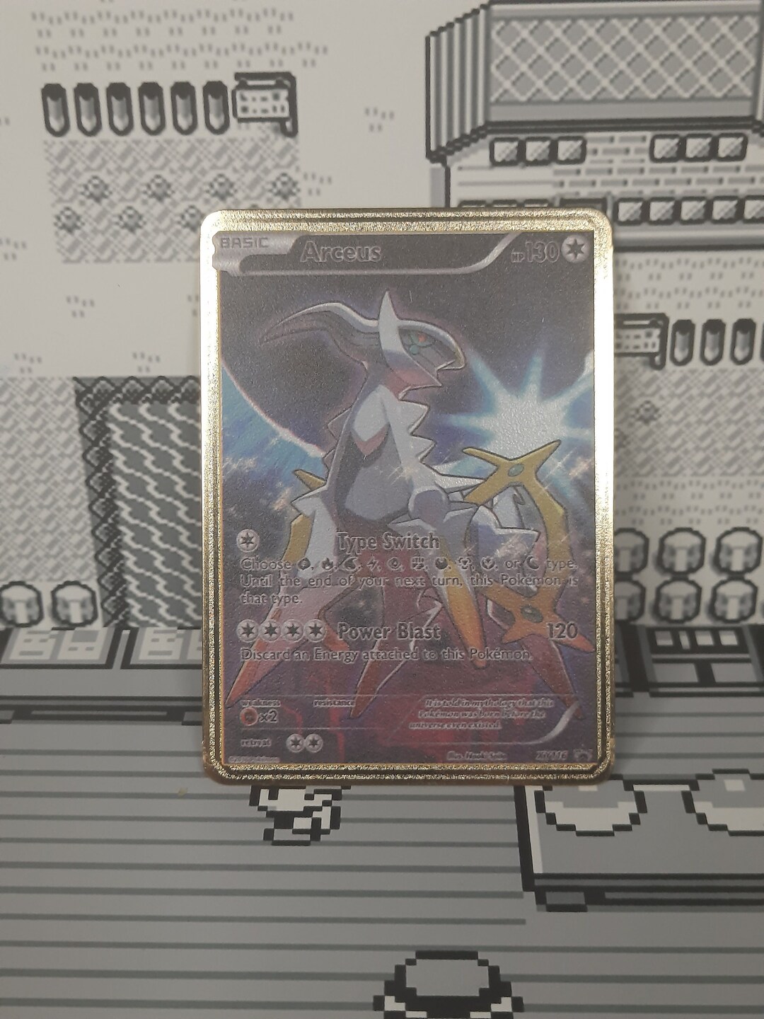 Arceus Full Art Style 1 XY116 Gold Metal Pokemon Card - Etsy