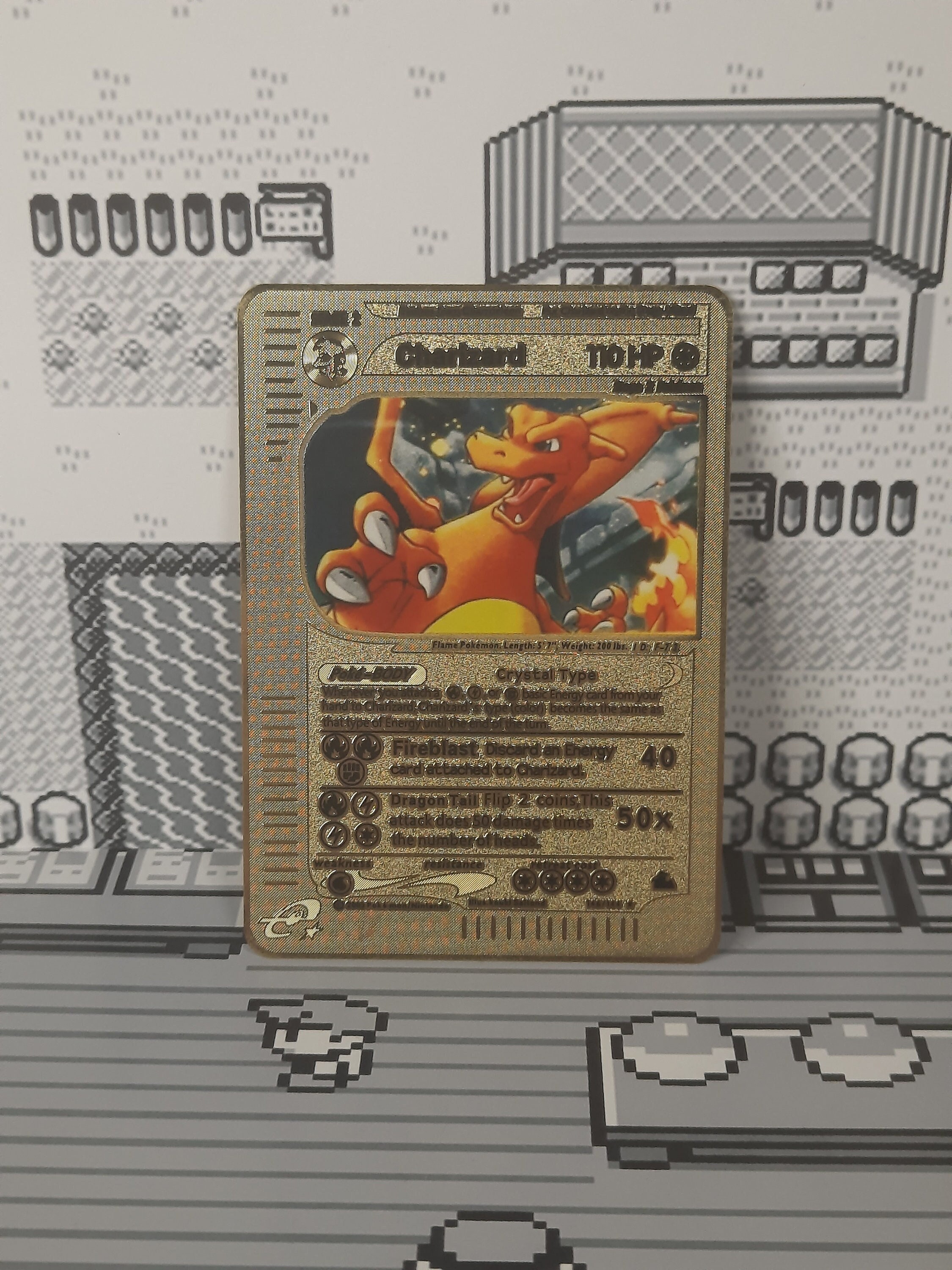 Crystal Charizard E Skyridge Gold Metal Pokemon Card - Etsy