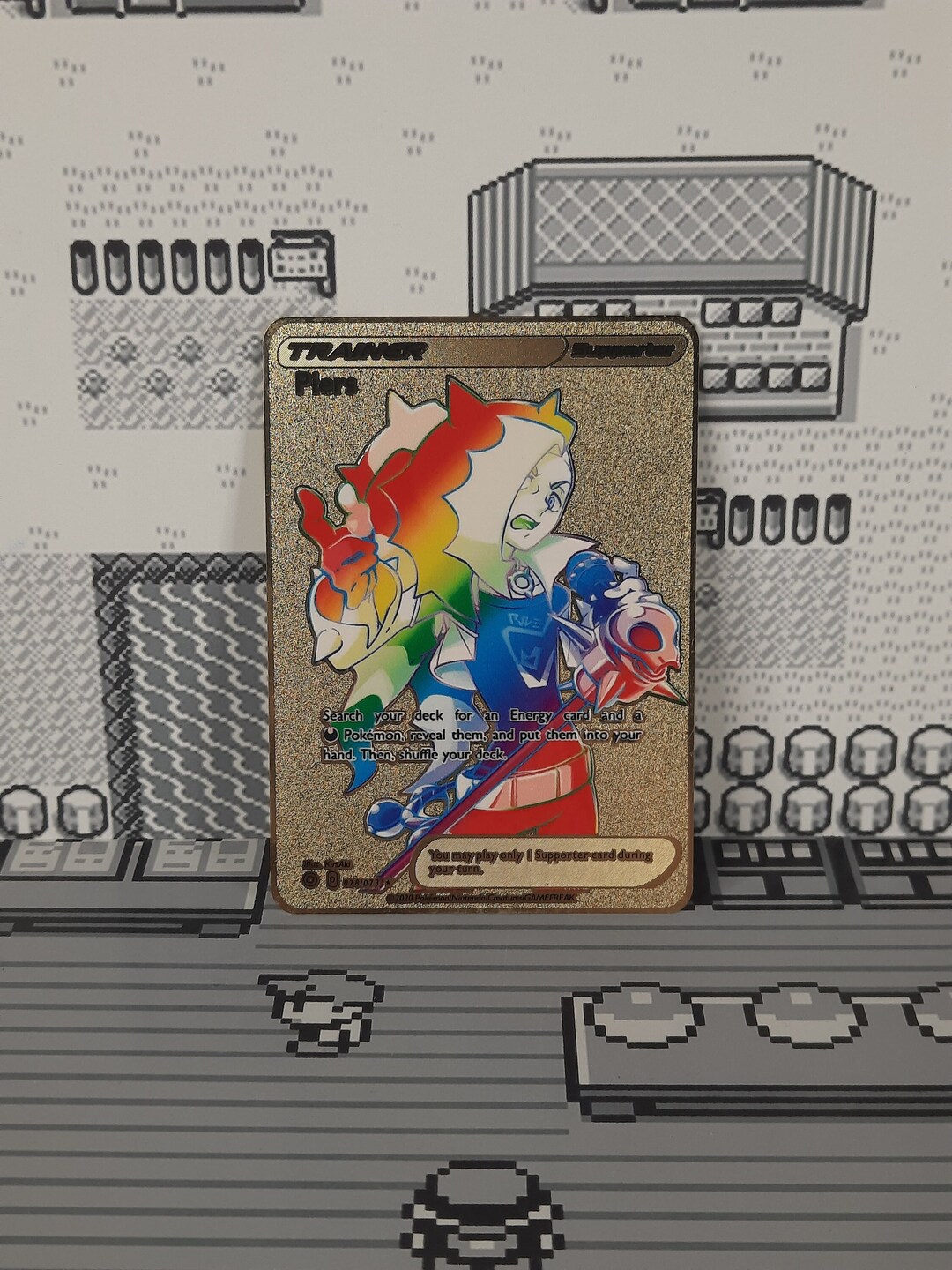 Piers Champion's Path Rainbow Rare Supporter Gold Metal Pokemon Card - Etsy