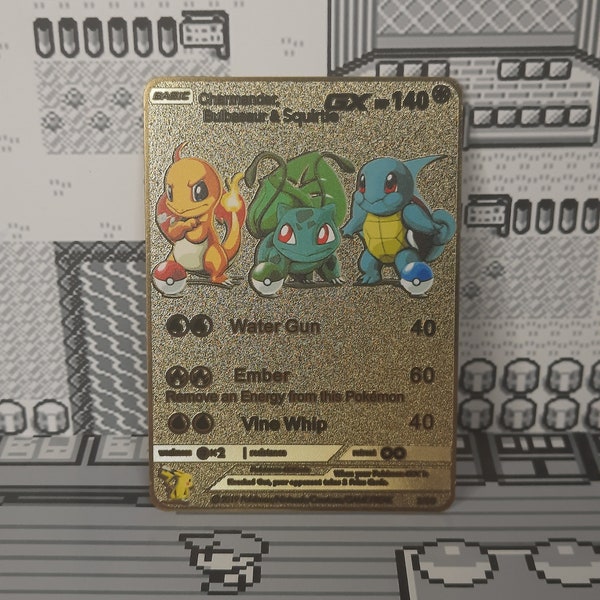 Metal Bulbasaur Card - Etsy