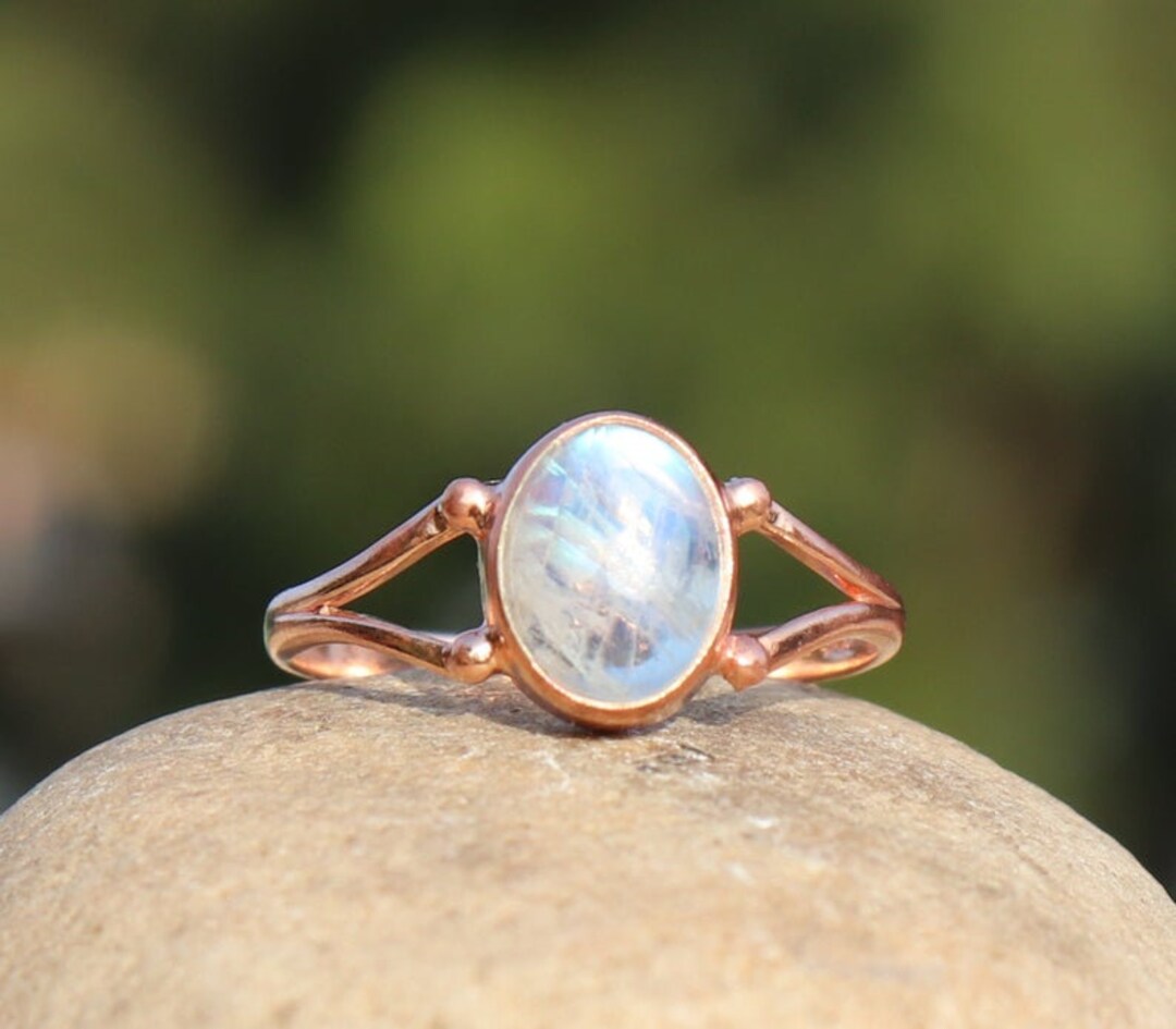 Moonstone Ring, Solid Copper Ring, Handmade Ring, Statement Ring ...