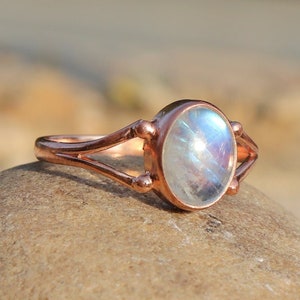 Moonstone Ring, Solid Copper Ring, Handmade Ring, Statement Ring ...