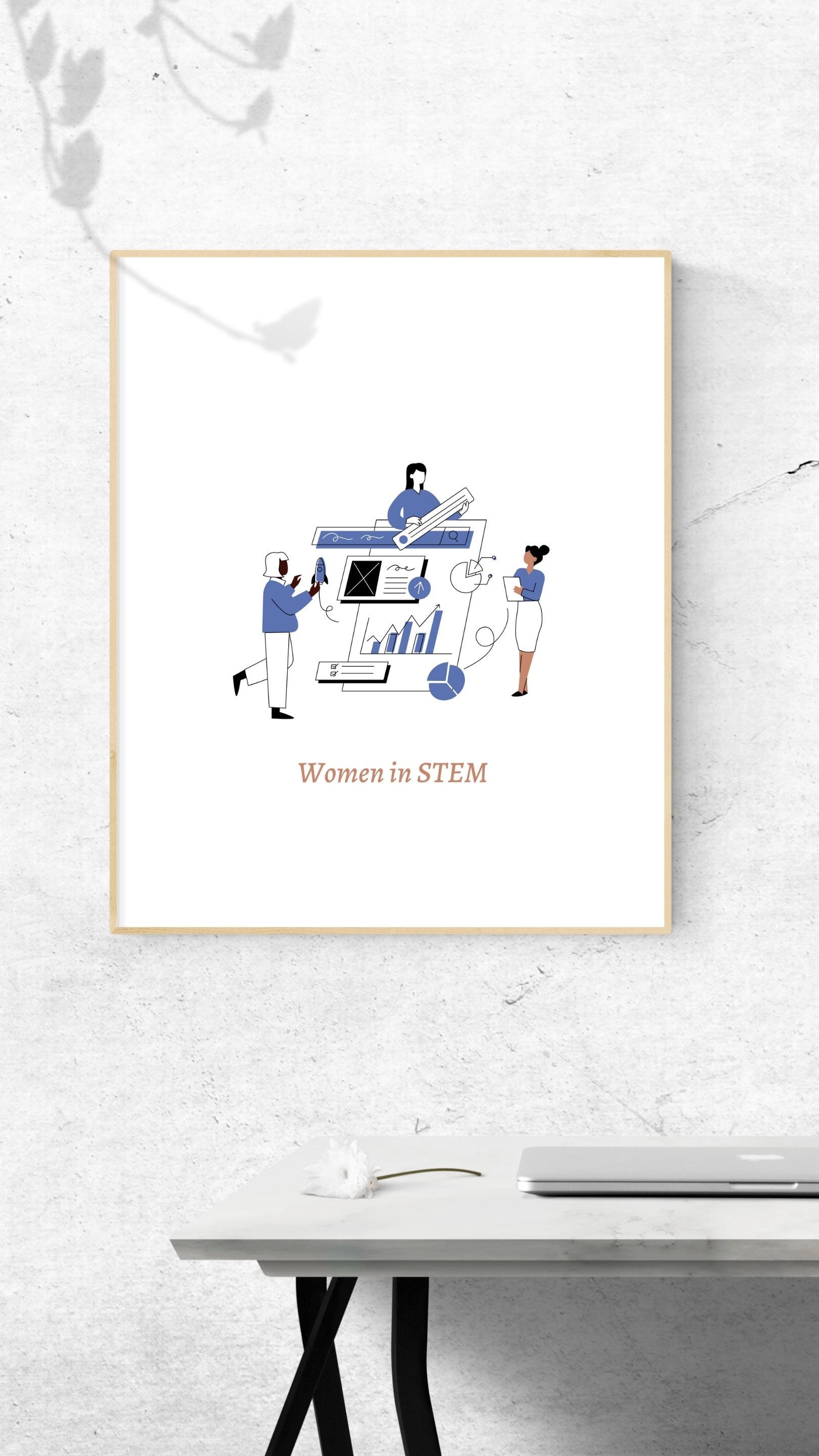 Women in STEM Wall Art, Printable Wall Art, Downloadable Wall Art ...