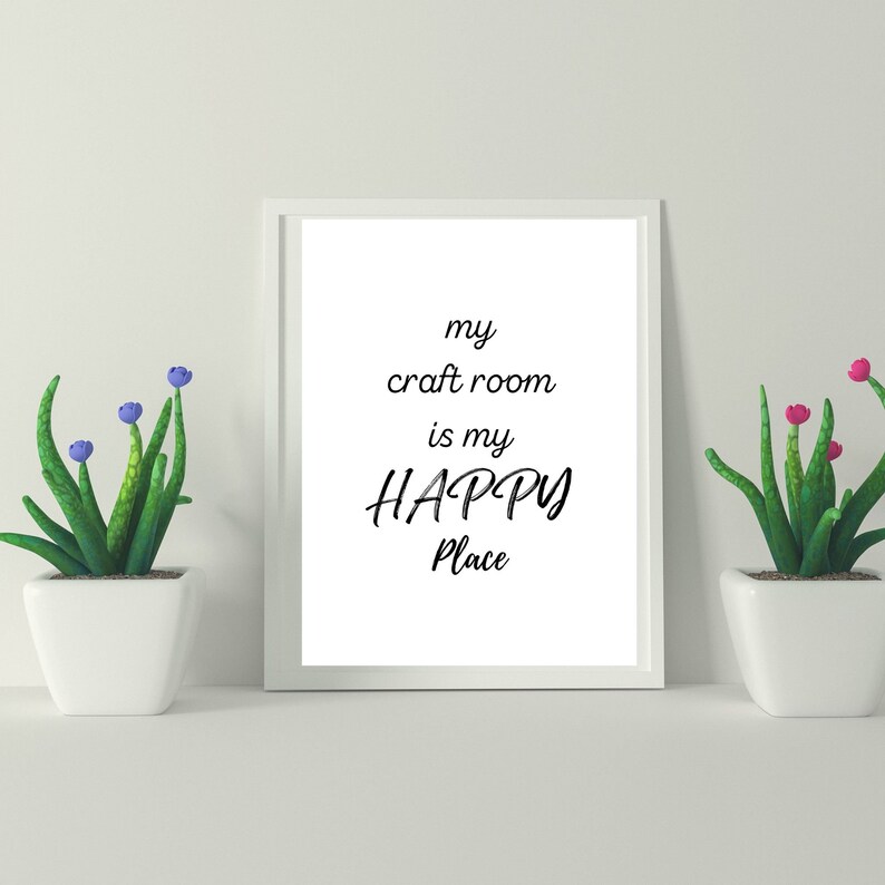 My Happy Place Printable Craft Room Sign My Craft Room is - Etsy