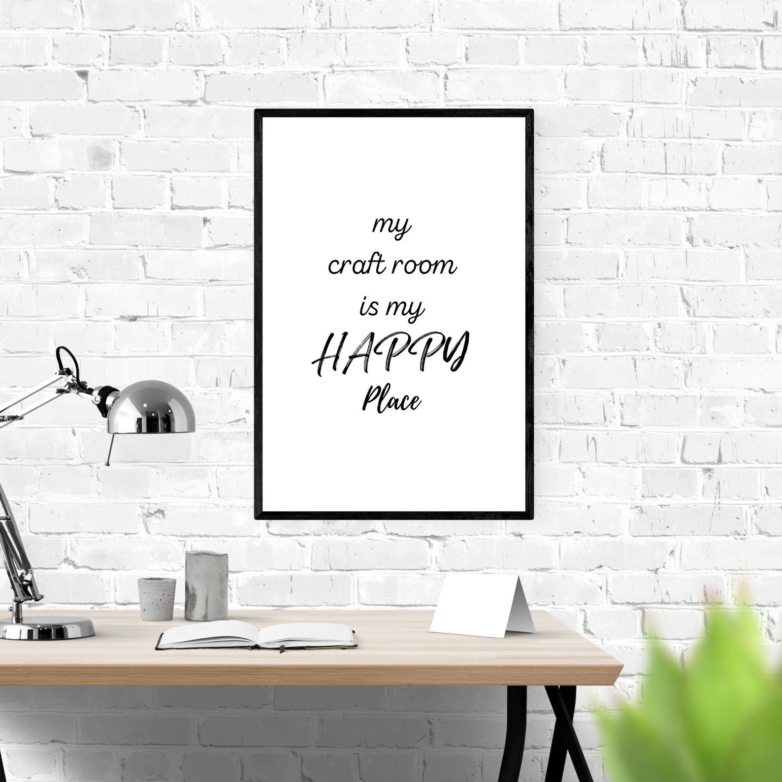 My Happy Place Printable | Craft Room Sign | My Craft Room is My Happy ...