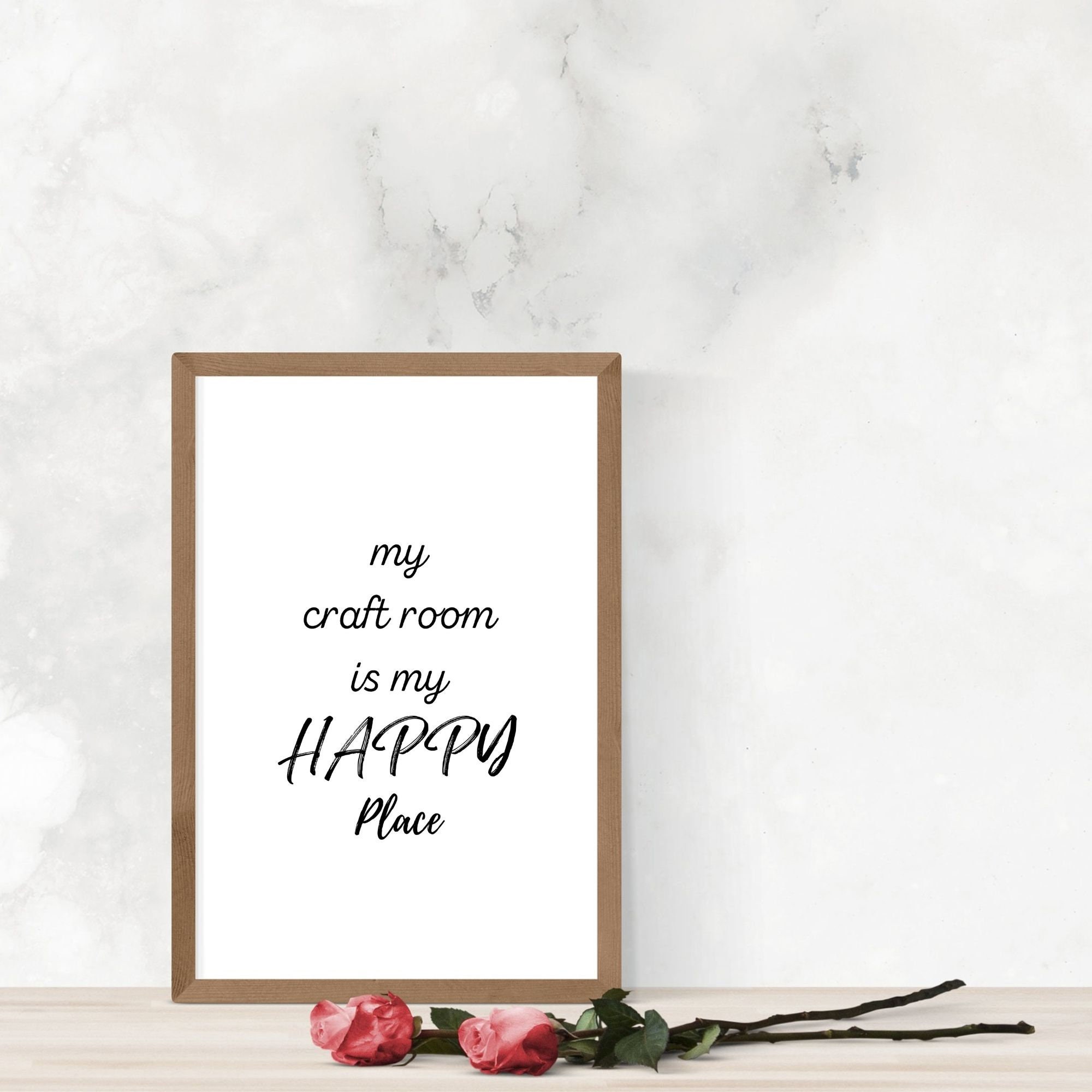 My Happy Place Printable | Craft Room Sign | My Craft Room is My Happy ...