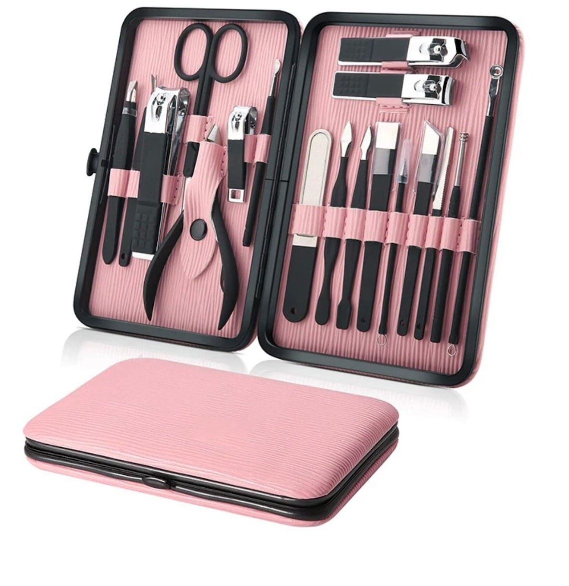 18 Piece Stainless Steel Hand and Foot Nail Kit, Personalized Manicure ...