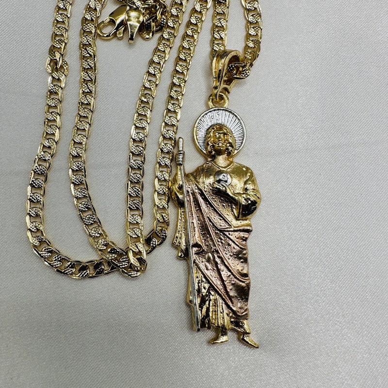 14k San Judas Pendant - Etsy