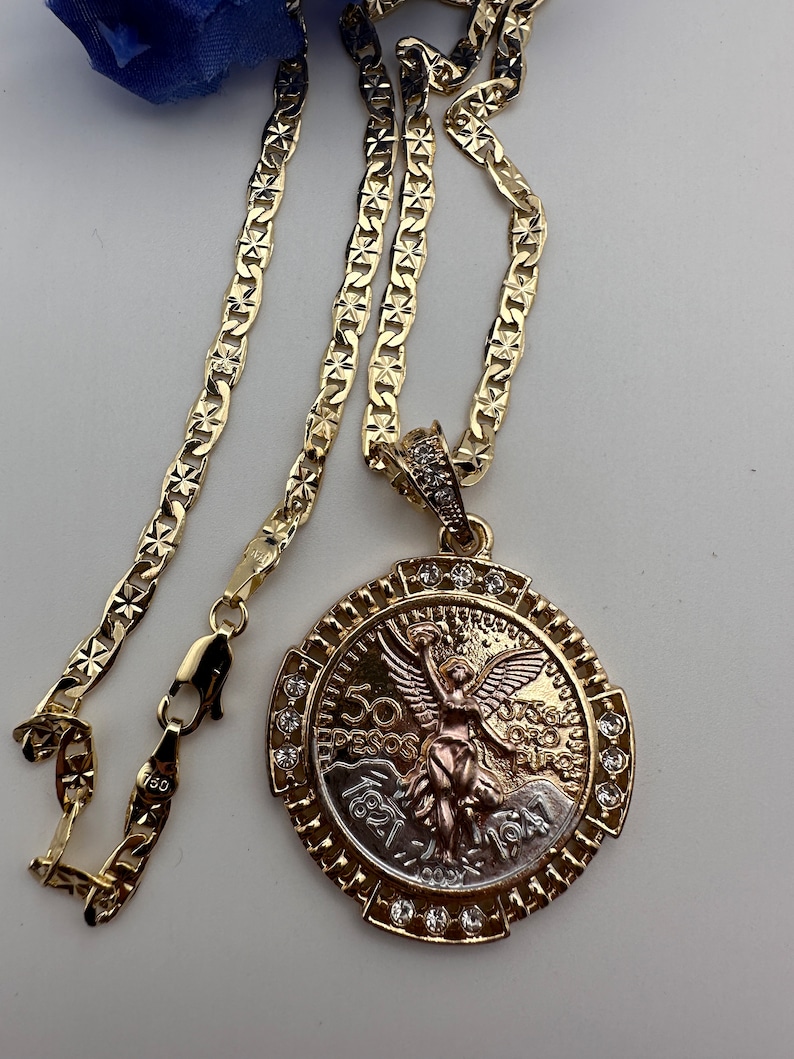 Centenario Mexicano Gold Plated With Chain 24' Long - Etsy