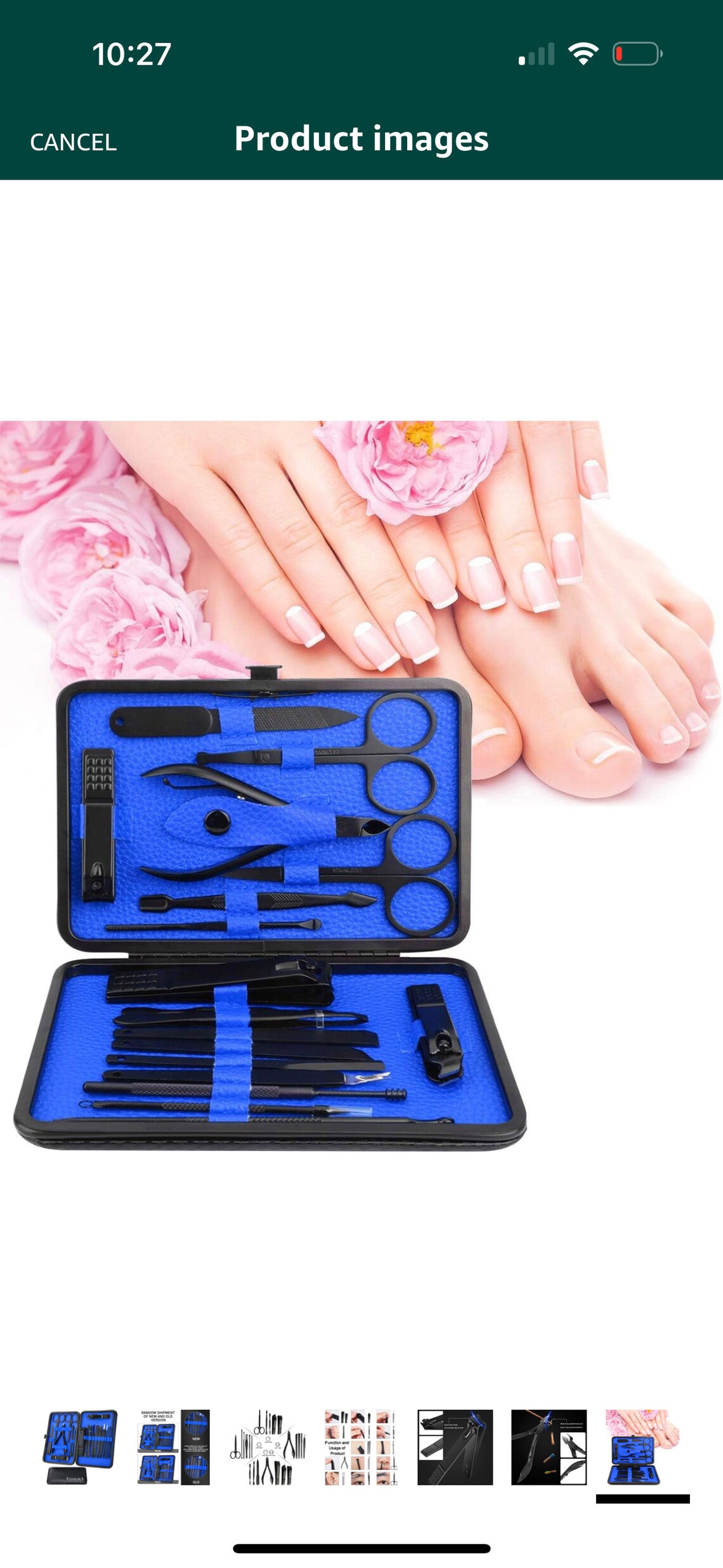 18 Piece Stainless Steel Hand and Foot Nail Kit, Personalized Manicure ...